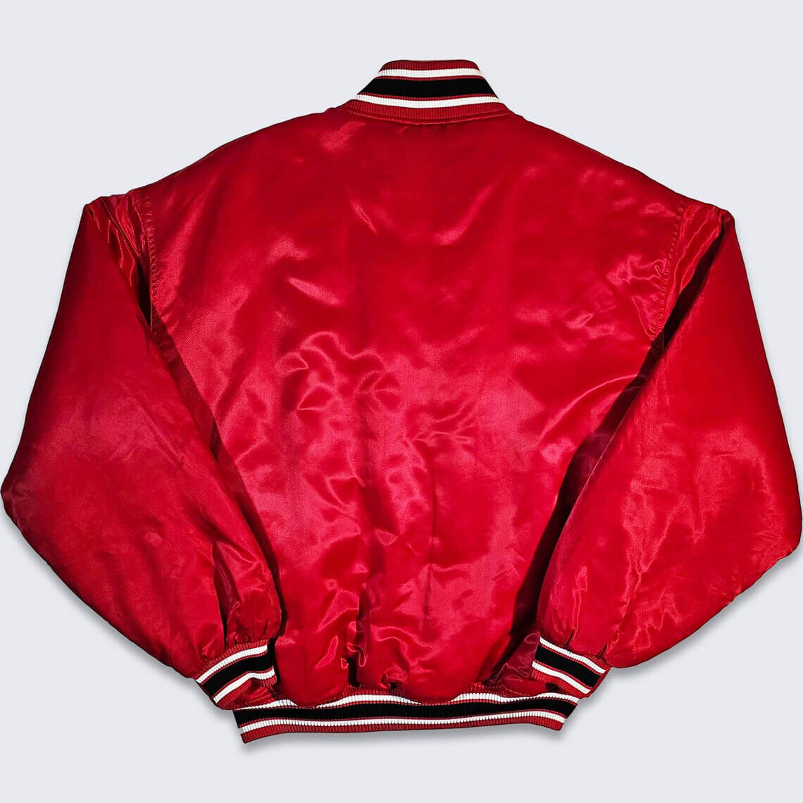University Of Nebraska Cornhuskers Red Satin Jacket - Maker of Jacket