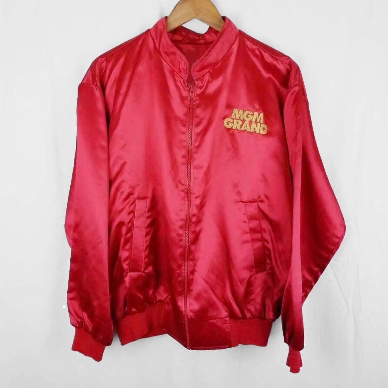 Vintage MGM Grand Betty Boop Red Satin Bomber Jacket - Maker of Jacket