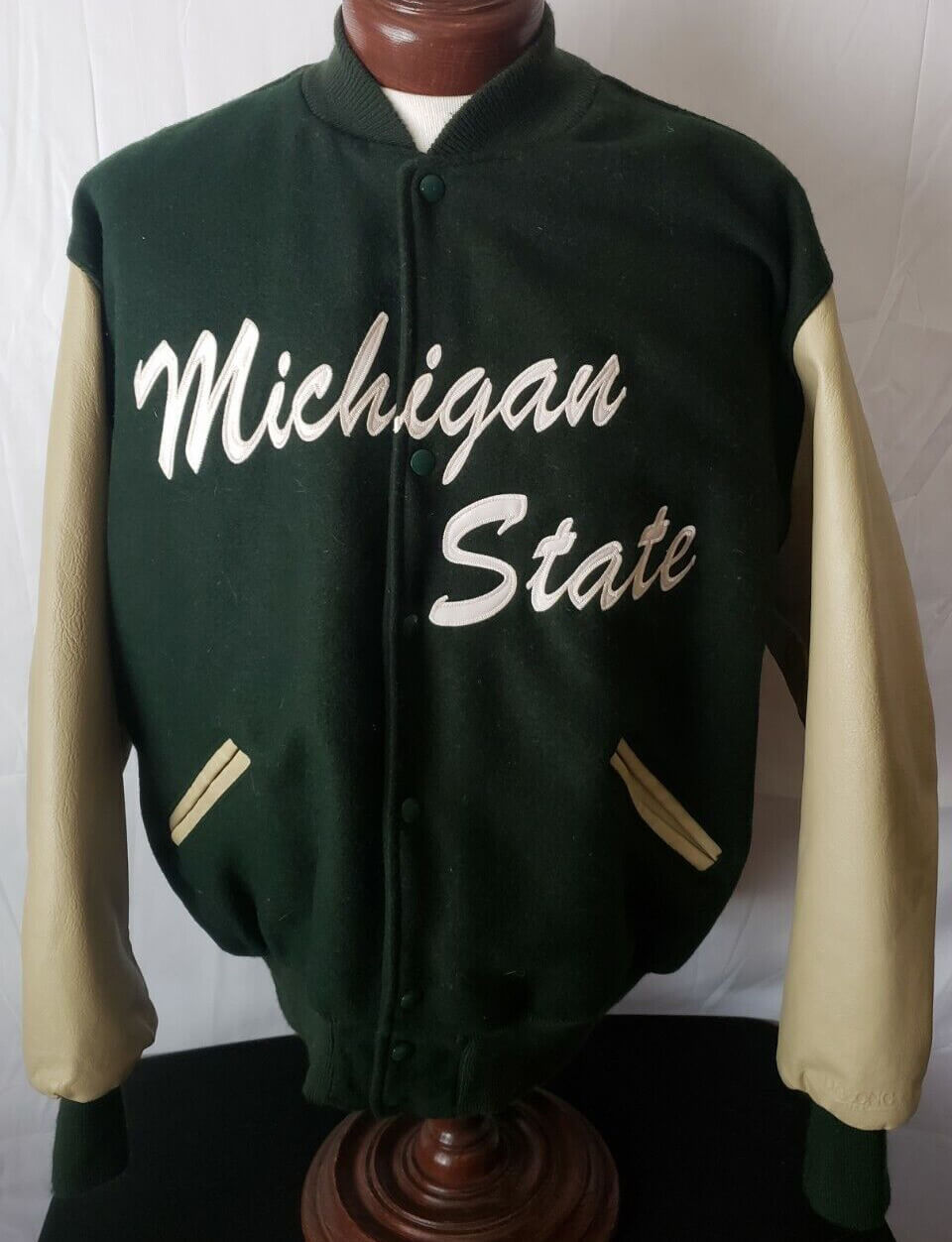Michigan State Spartans Delong Letterman Varsity Jacket - Maker of Jacket