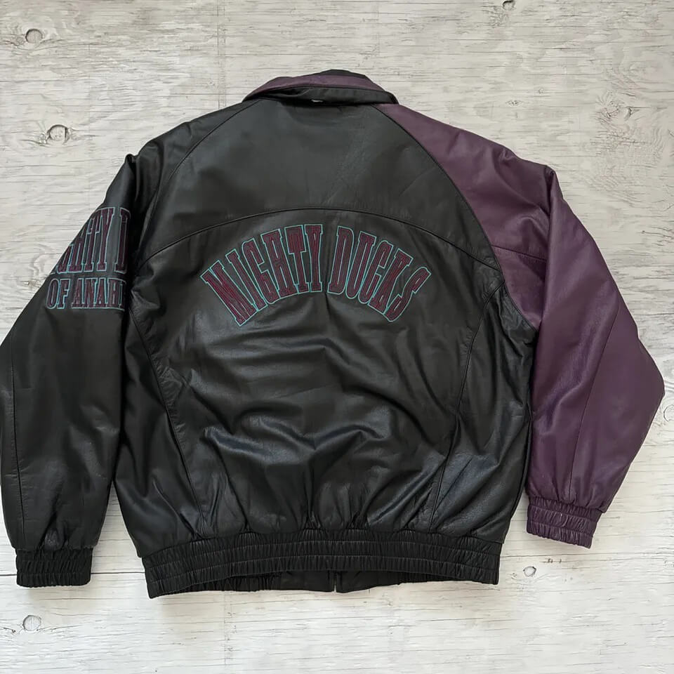 NHL Mighty Ducks Shark Tooth Leather Jacket - Maker of Jacket