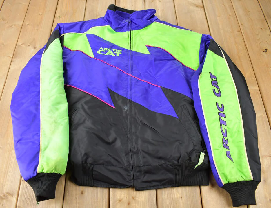 Vintage Arctic Cat Racing Windbreaker Jacket - Maker of Jacket