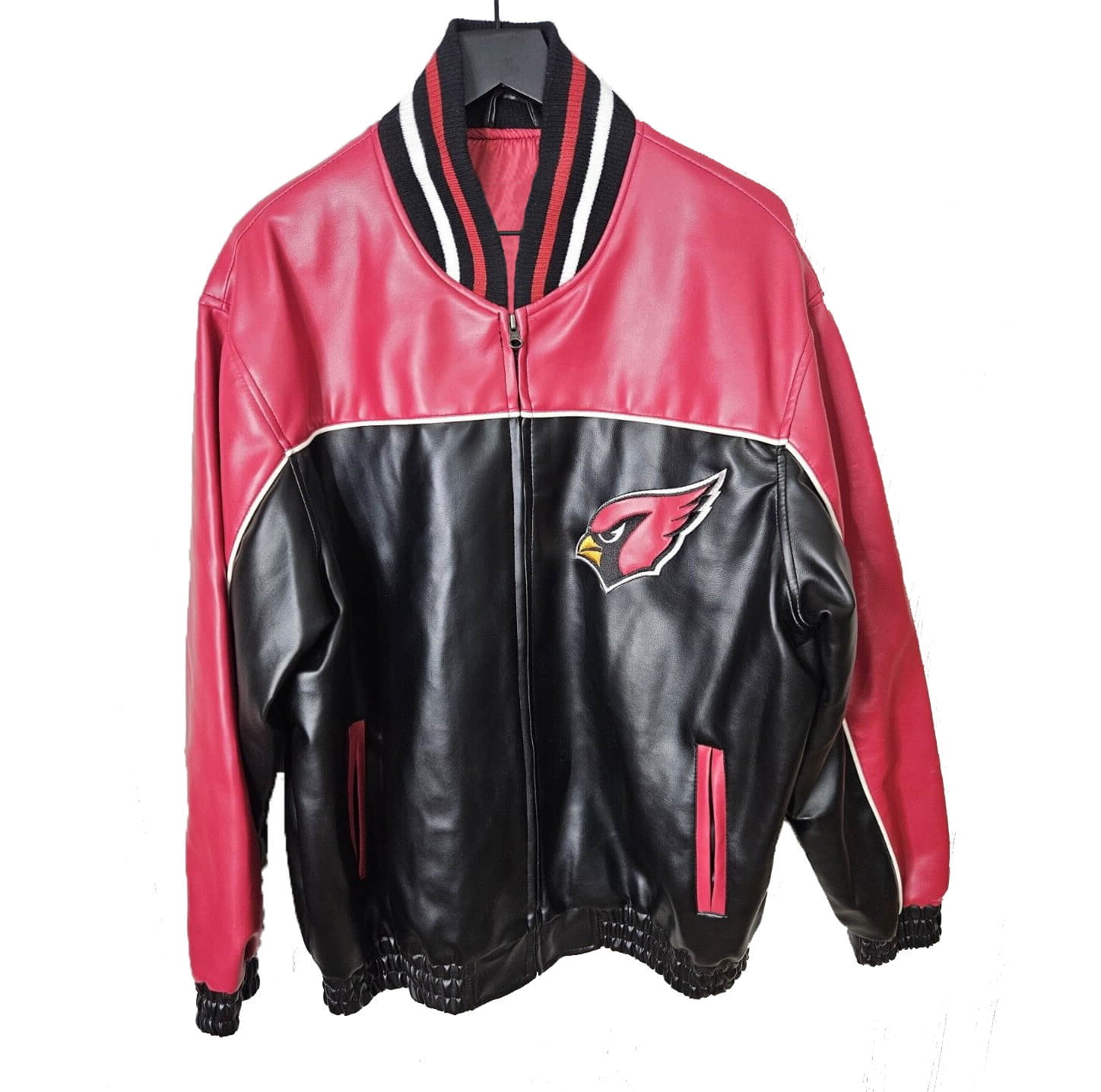 NFL Arizona Cardinals Full-Zip Suede Leather Jacket - Maker of Jacket