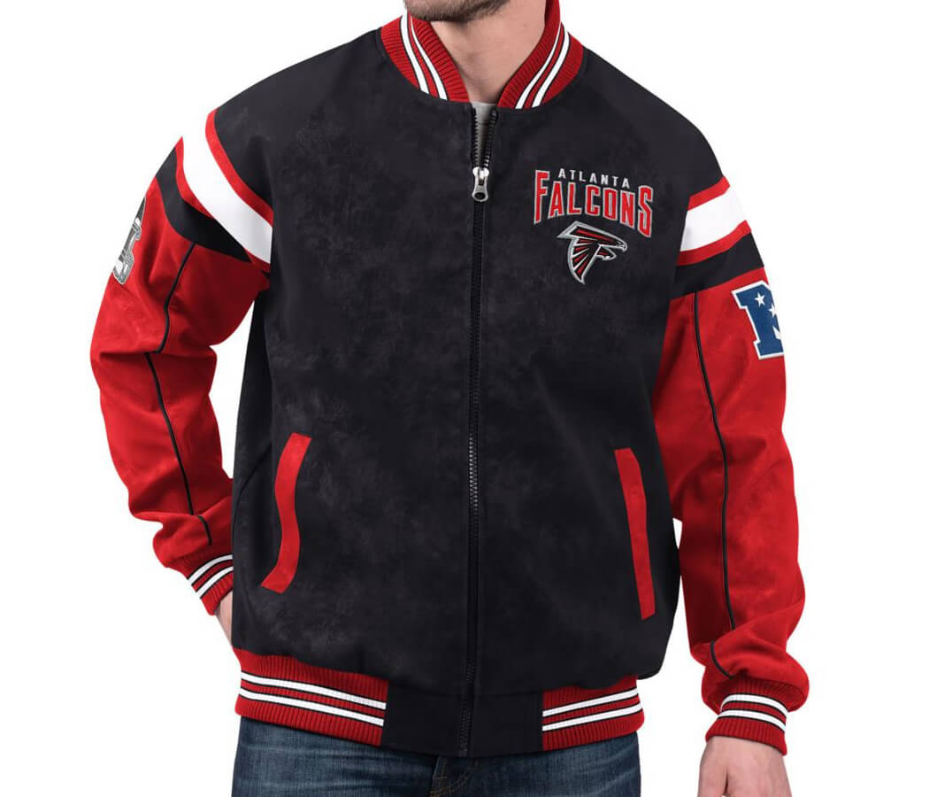 NFL Atlanta Falcons Football Team Suede Leather Jacket - Maker of Jacket