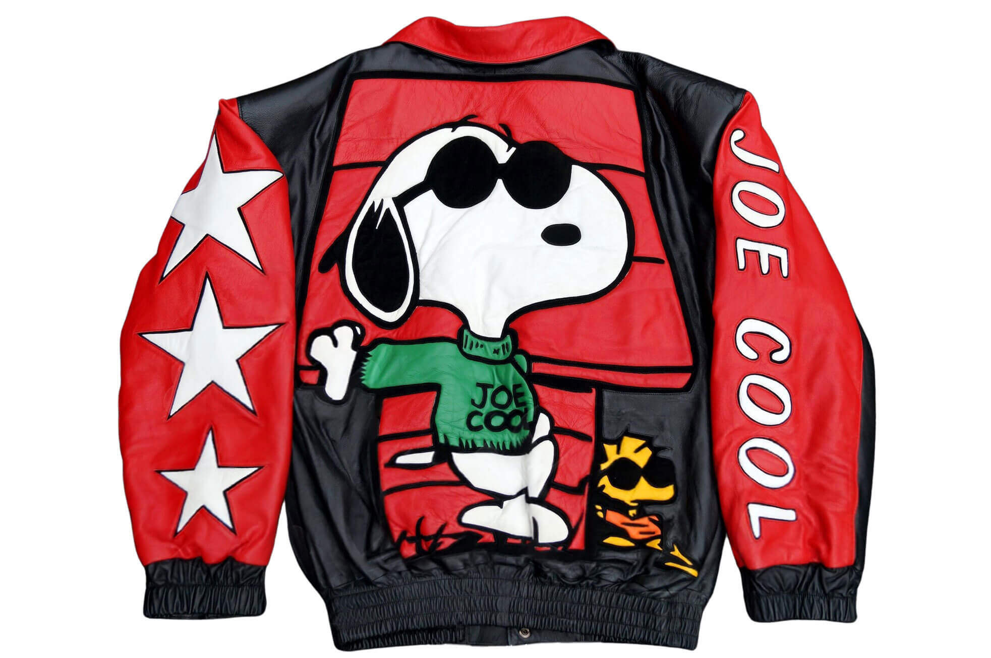 Peanuts Snoopy Cartoon Leather Jacket - Maker of Jacket